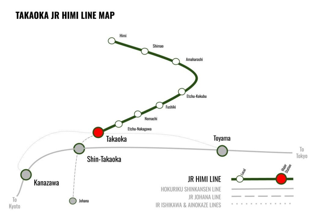 JR Himi Line & Timetable (Takaoka-Amaharashi-Himi) - Snow Monkey Resorts